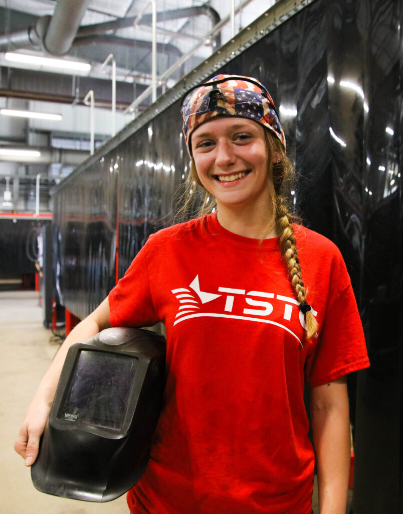 Welding hobby becomes training pathway for female TSTC student - TSTC