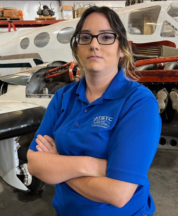 TSTC student encourages other females to pursue aviation maintenance - TSTC
