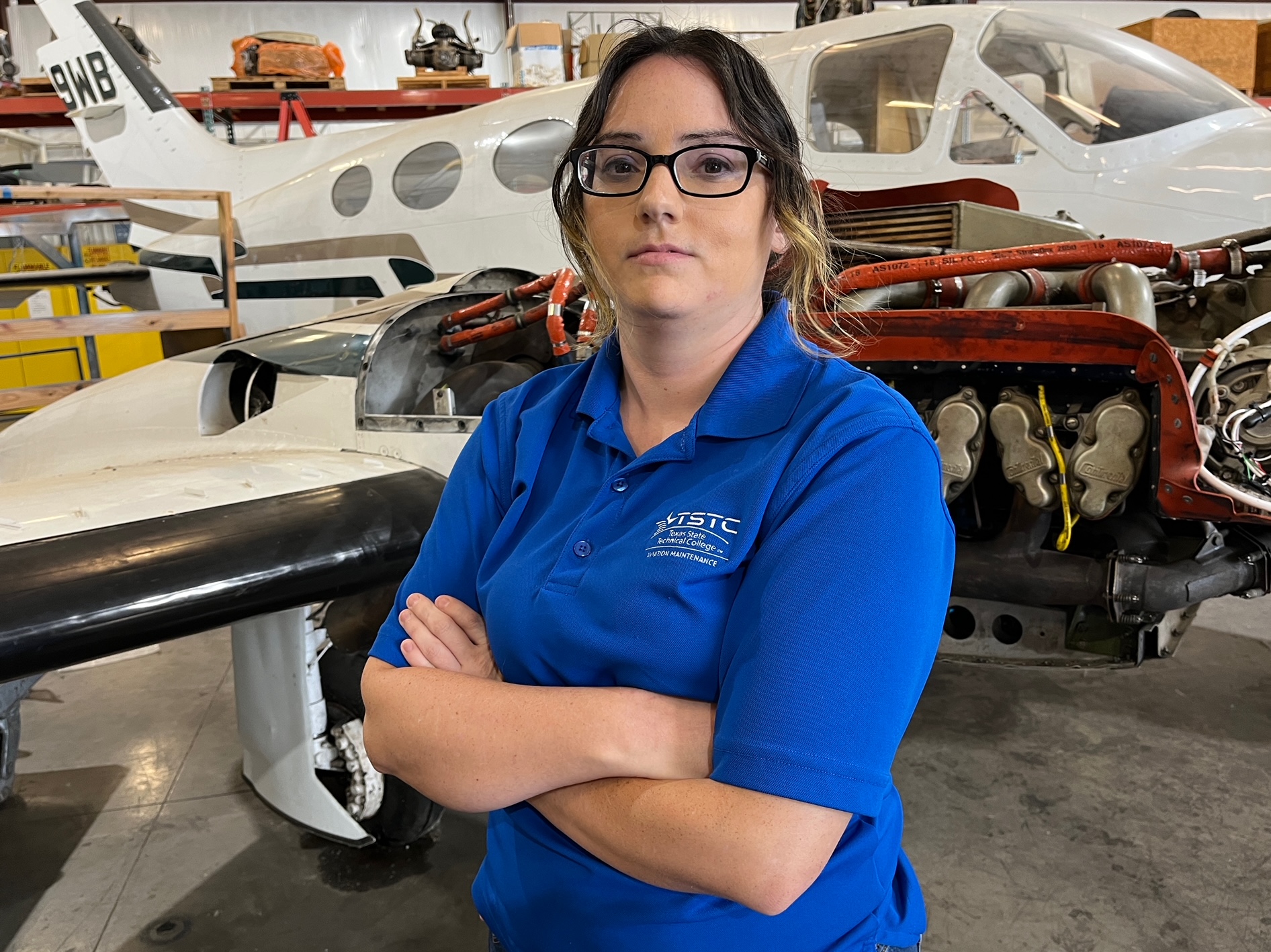 TSTC student encourages other females to pursue aviation maintenance - TSTC