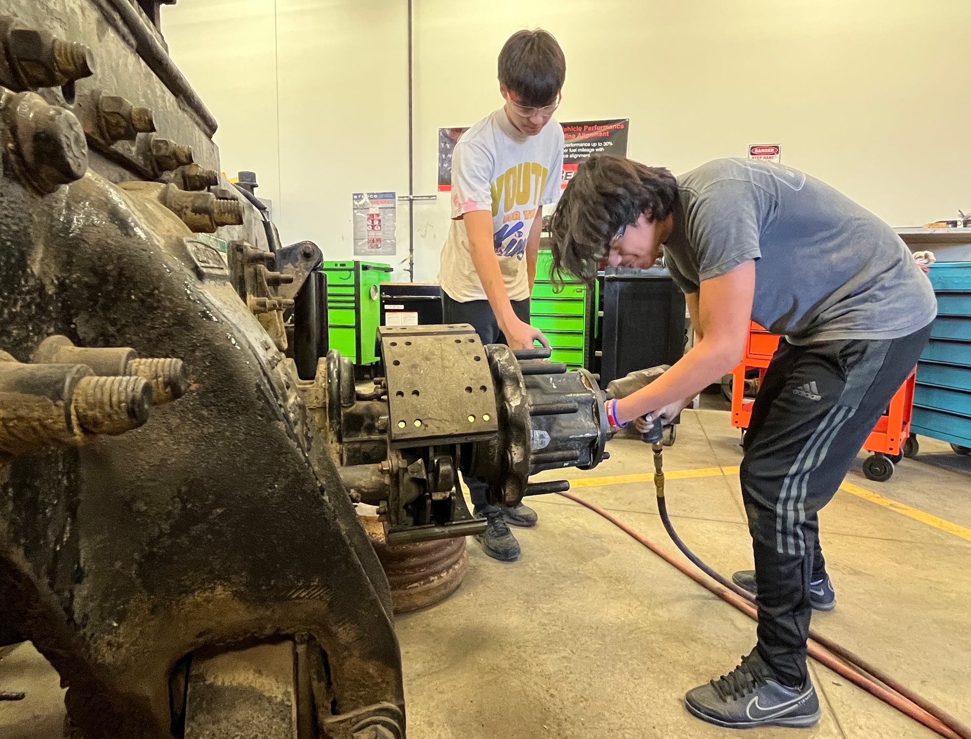 Area high school students learning about diesel equipment at TSTC - TSTC