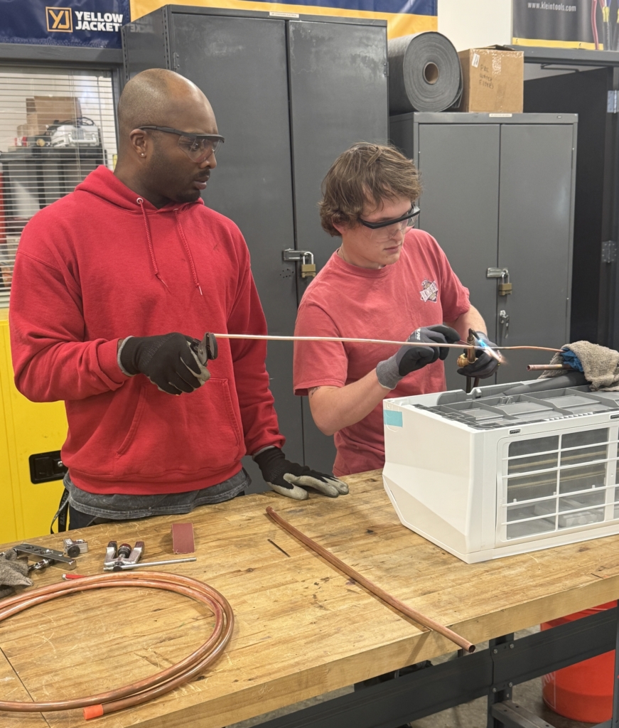 Two TSTC HVAC Technology students get real-world experience repairing ...